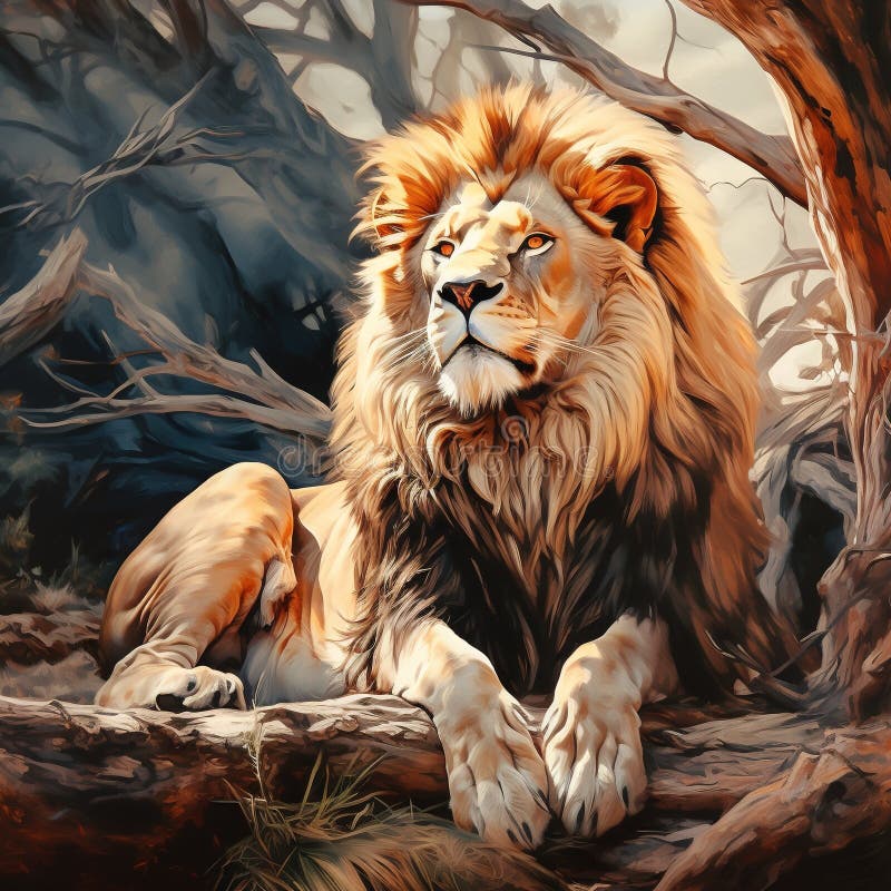 Lion resting stock illustration. Illustration of tools - 294984839