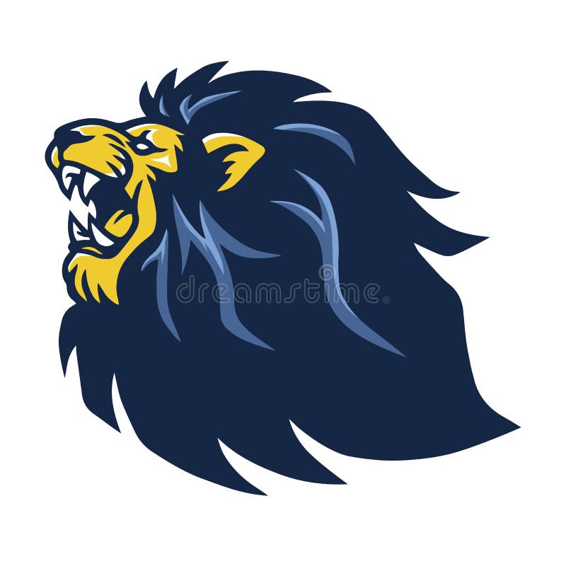 Lion Roaring Beast Mascot Vector Logo Design Stock Vector ...