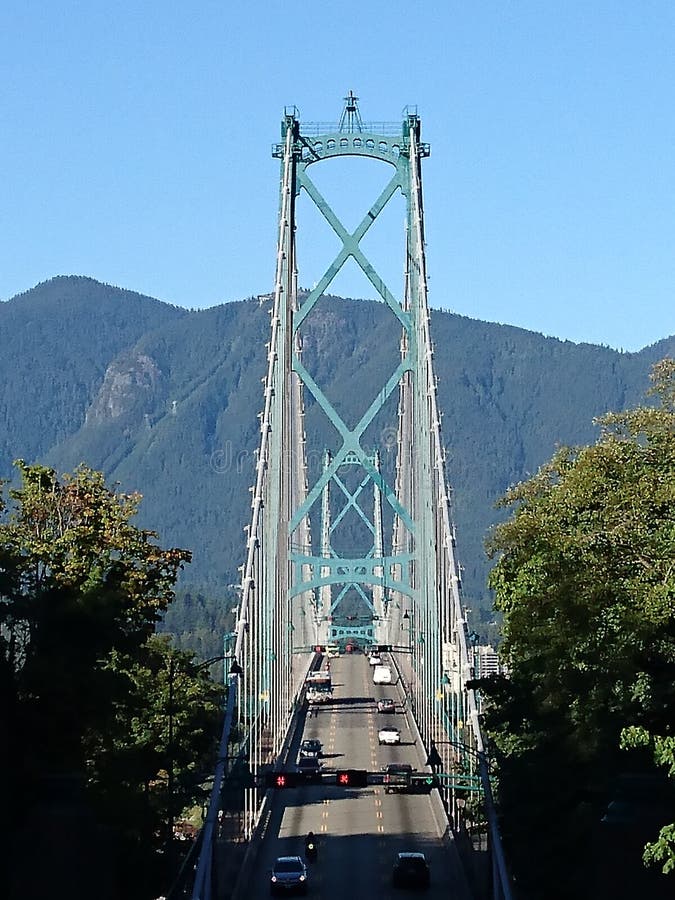 Lions Gate bridge stock photo. Image of close, vancouver - 99111028
