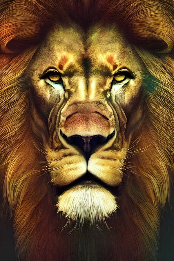 Lion Legacy: Digital Lion Art Prints Assortment Stock Illustration ...