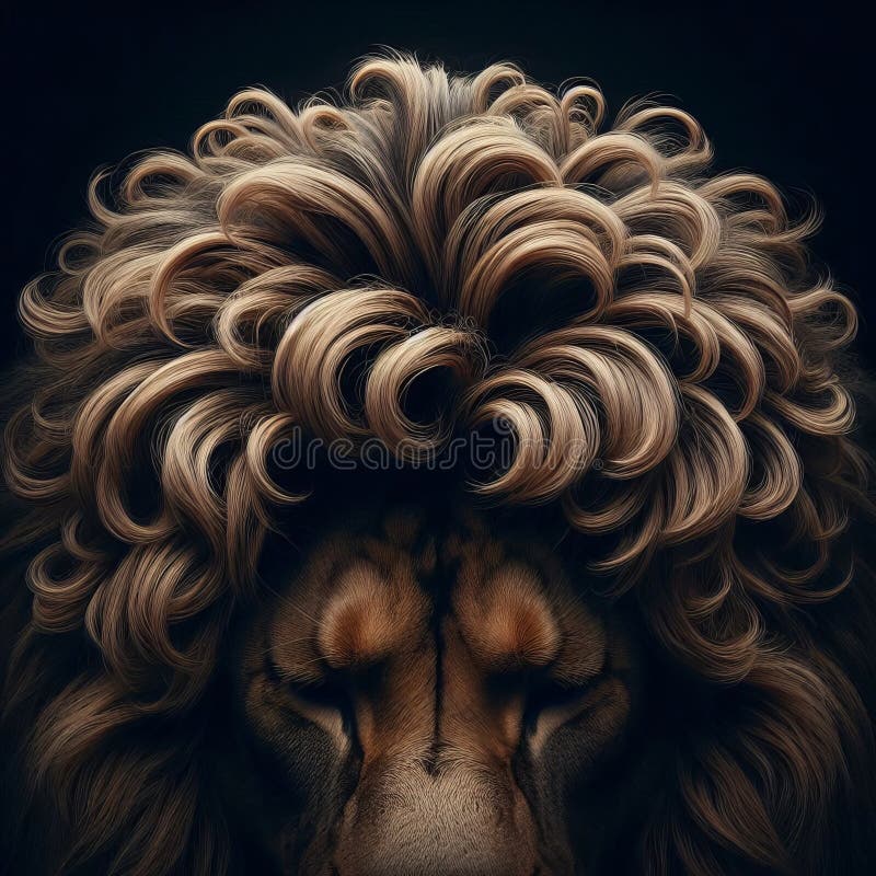 Lionâ€™s Mane a Close Up of a Lion S Mane with Realistic Fur Tex Stock ...