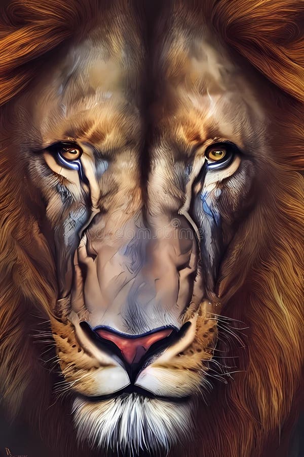 Lion Work: Depicting Strength and Grace in Image Trails Stock ...