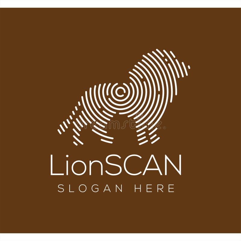 Lion Scan Technology Logo Vector Element. Animal Technology Logo ...