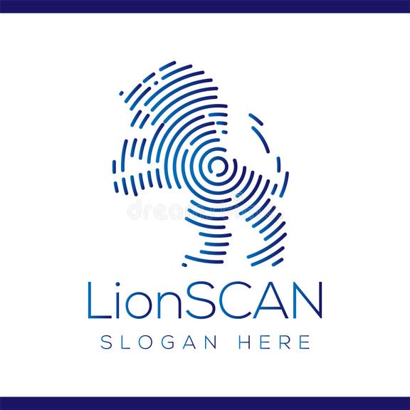 Lion Scan Technology Logo Vector Element. Animal Technology Logo ...