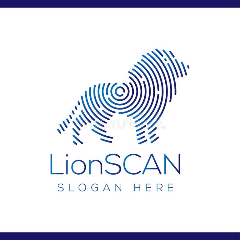 Lion Scan Technology Logo Vector Element. Animal Technology Logo ...