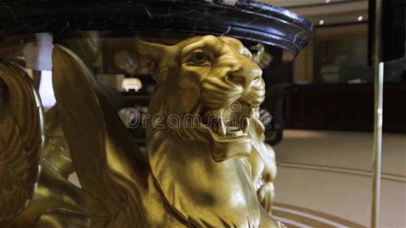 Lion sculpture statue stock video. Video of symbol, antique - 145375951