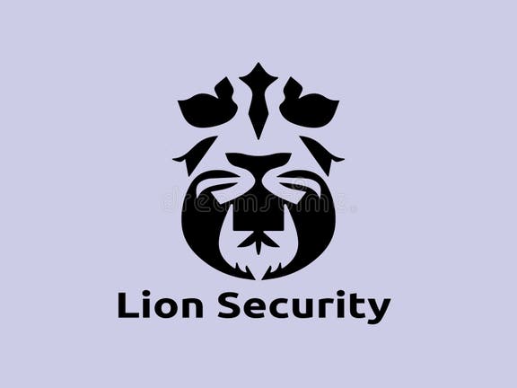 Lion security logo design stock vector. Illustration of vectors - 304757987