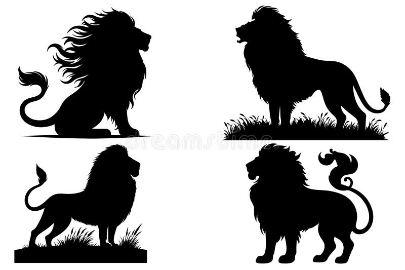 Lion vector set stock vector. Illustration of farm, vector - 318549999