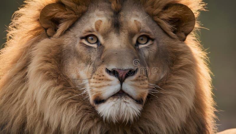 Lion Setting in Solid Ground Stock Image - Image of gold, mammal: 308016677