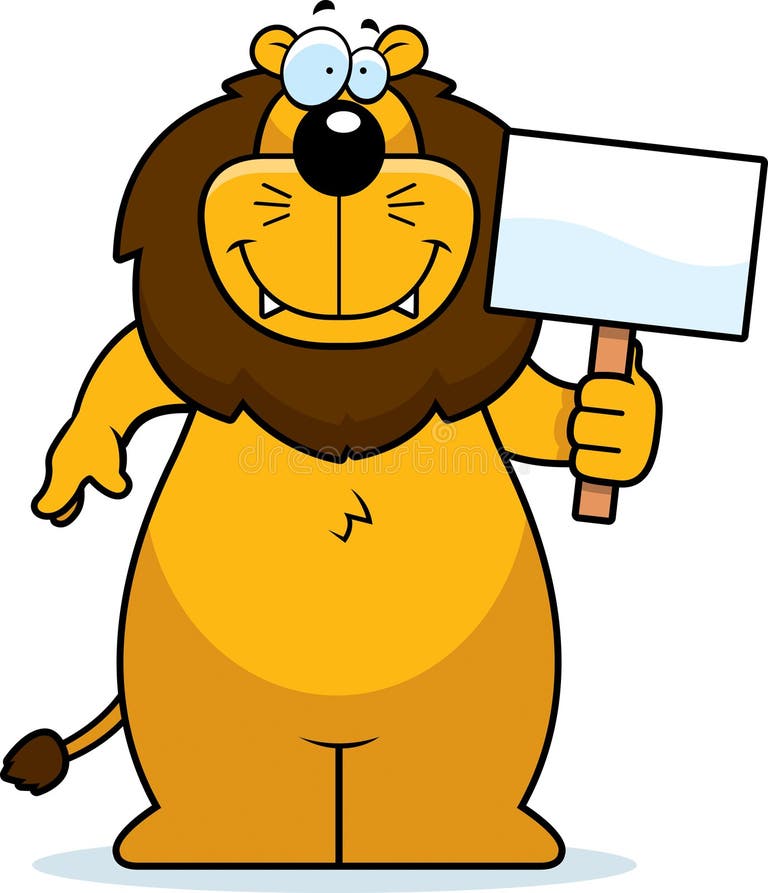 Lion Holding Sign Stock Illustrations – 911 Lion Holding Sign Stock ...