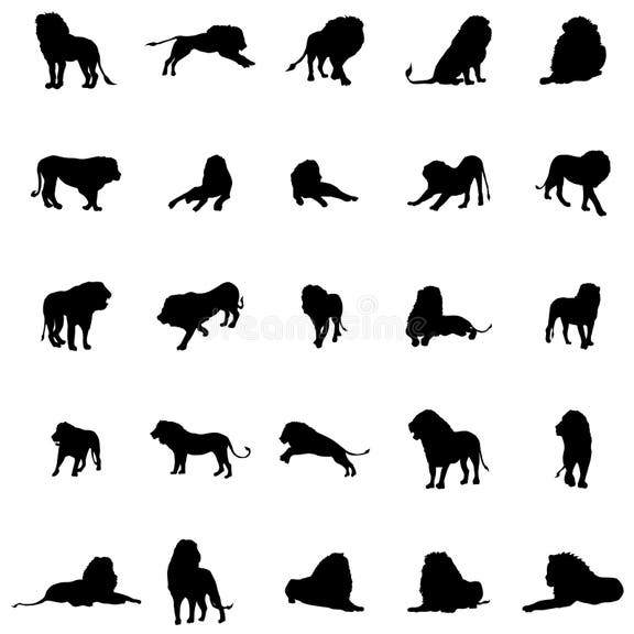 Lion Silhouette Stock Illustrations – 48,530 Lion Silhouette Stock ...