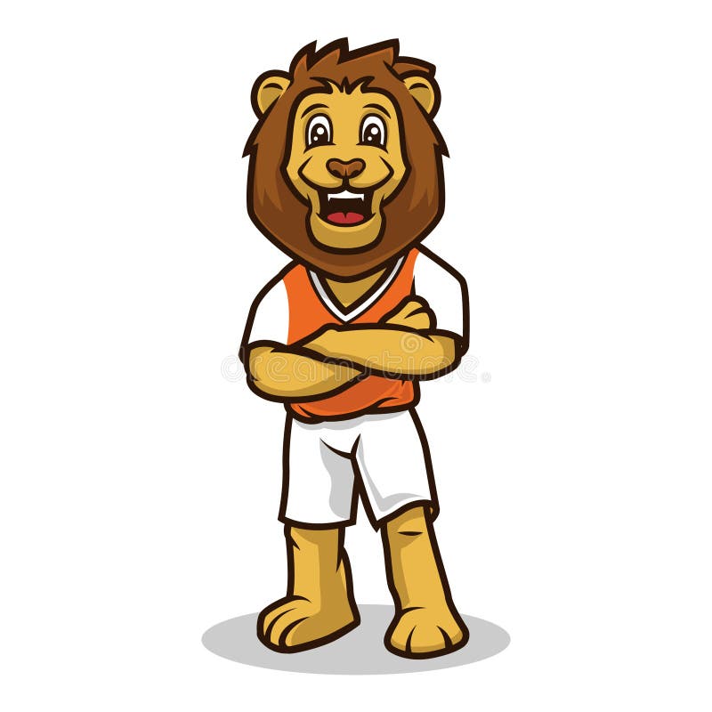 Lion Smile Cute Mascot Design Stock Illustration - Illustration of ...