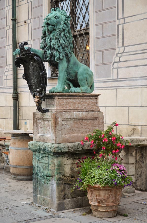 Lion Statue in Front of the Residence 3 Stock Photo - Image of lion ...