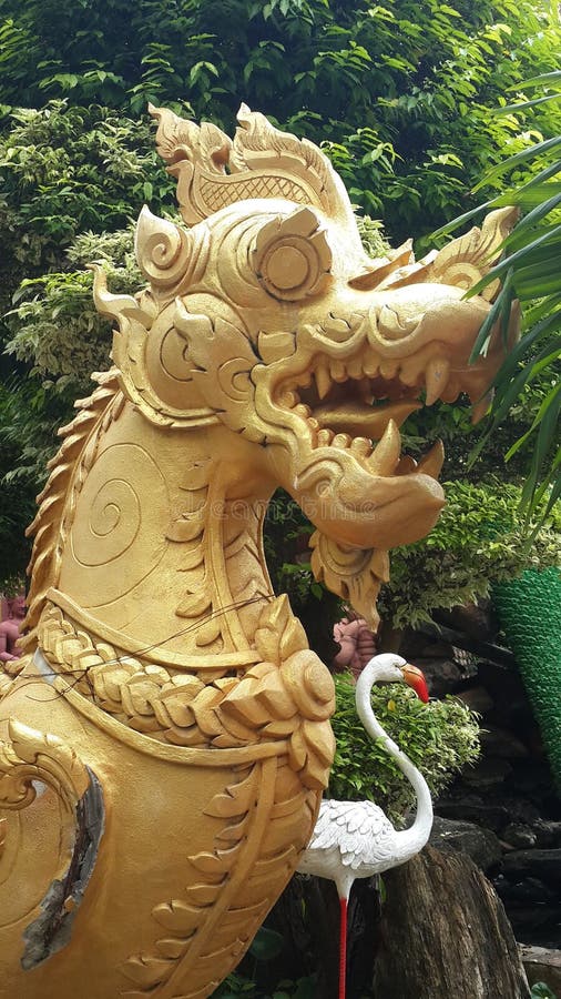 Lion statue stock photo. Image of gold, sculpture, tree - 43553604