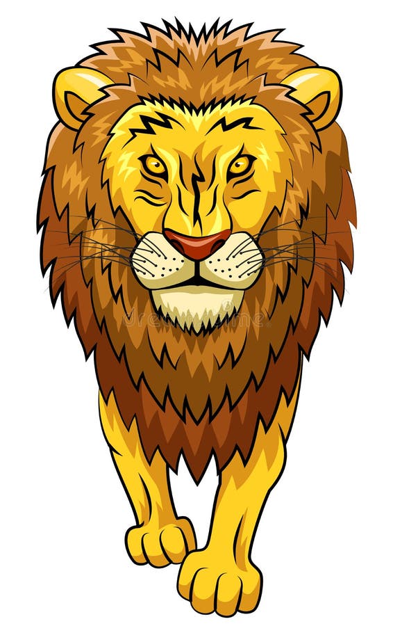 Lion strong mascot stock vector. Illustration of life - 93473941