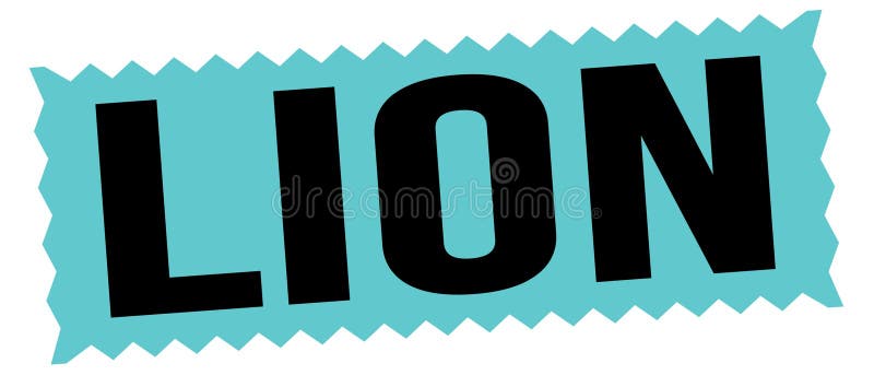LION Text Written on Blue-black Stamp Sign Stock Illustration ...