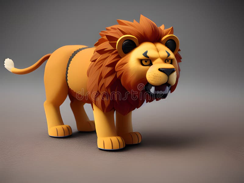 Lion Toy in the Style of Art , Ai Generated Stock Image - Image of ...