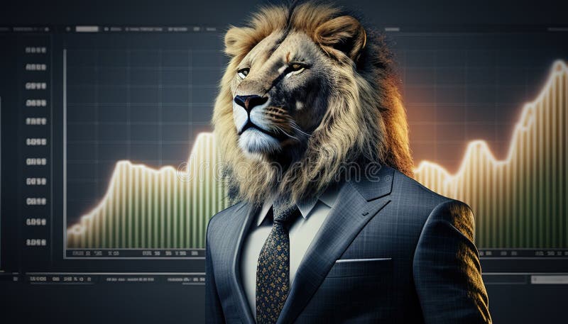 Lion Trader Depicts a Powerful and Confident Figure Making Bold Moves ... Lion Trader Depicts a Powerful and Confident Figure Making Bold Moves ...