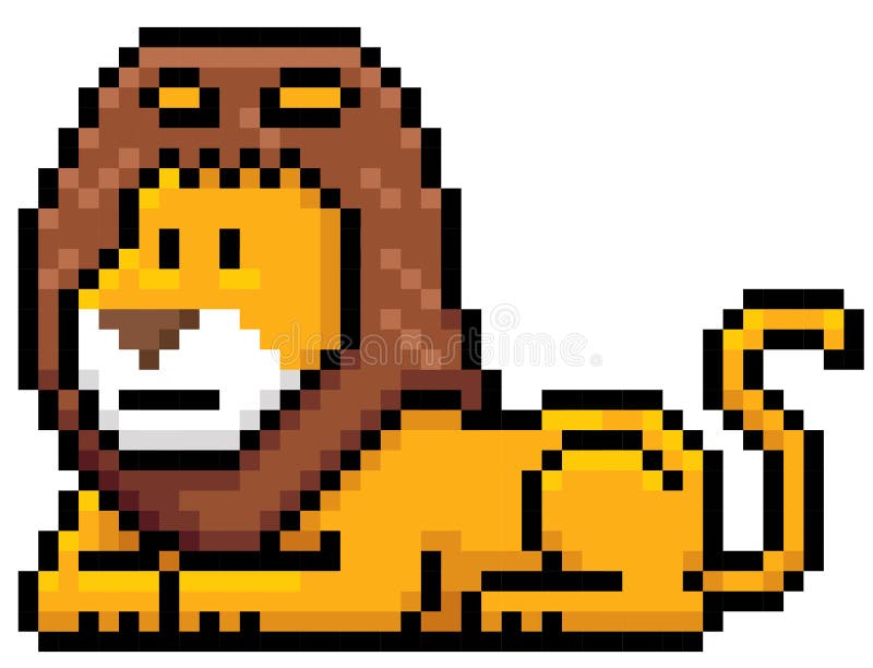 Pixel Lion Stock Illustrations – 158 Pixel Lion Stock Illustrations ...