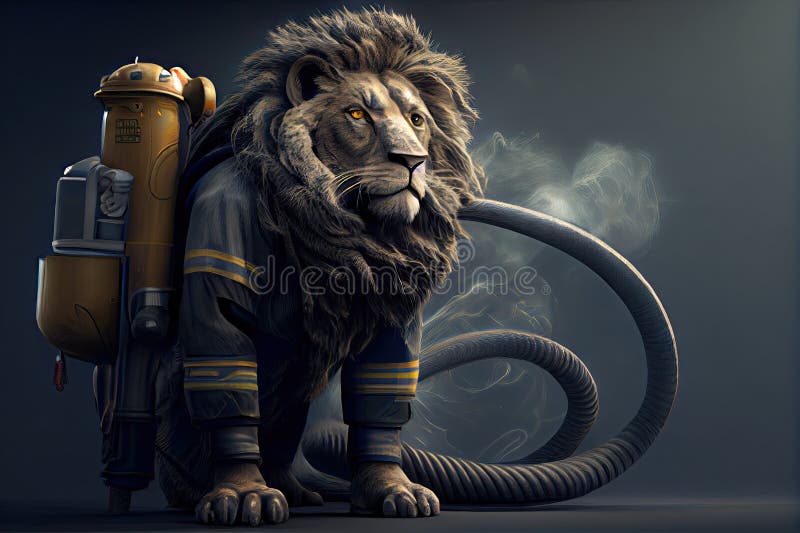 Cartoon Fire Fighter Lion Stock Illustrations – 20 Cartoon Fire Fighter ...