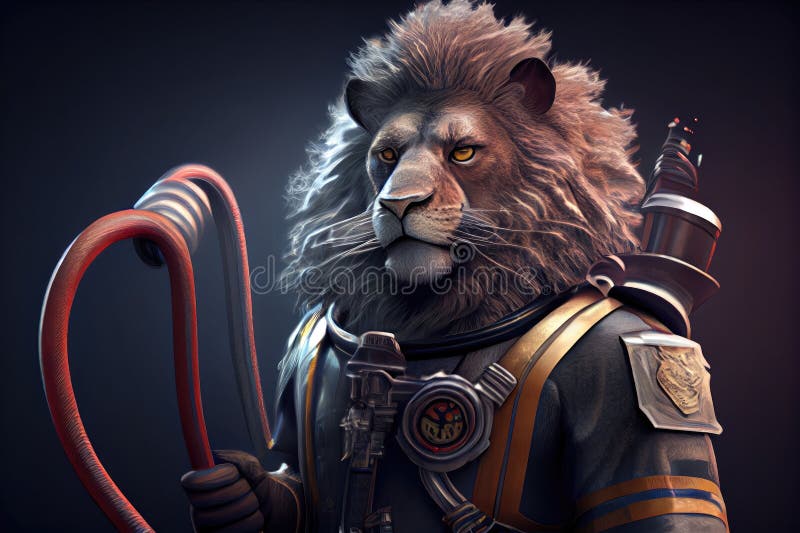 Cartoon Fire Fighter Lion Stock Illustrations – 20 Cartoon Fire Fighter ...