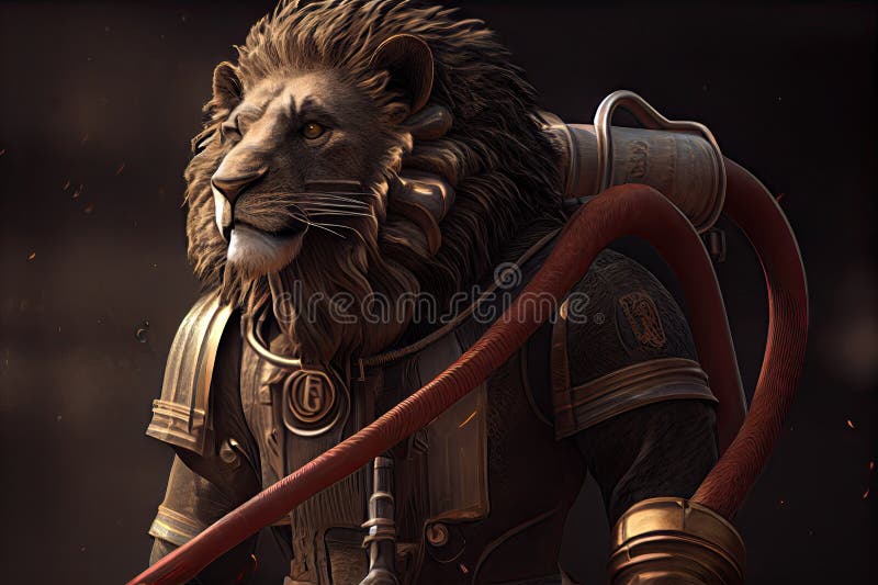 Cartoon Fire Fighter Lion Stock Illustrations – 20 Cartoon Fire Fighter ...