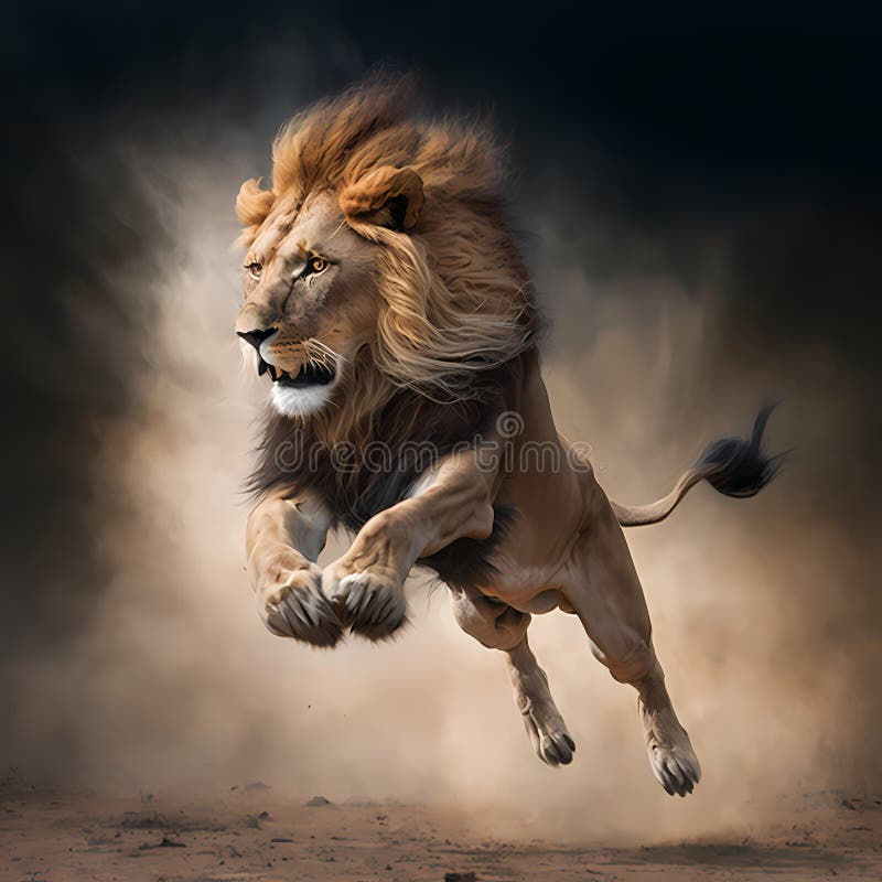 Male Lion in the Wild Lion in the Sun Lion in the Wild Stock ...