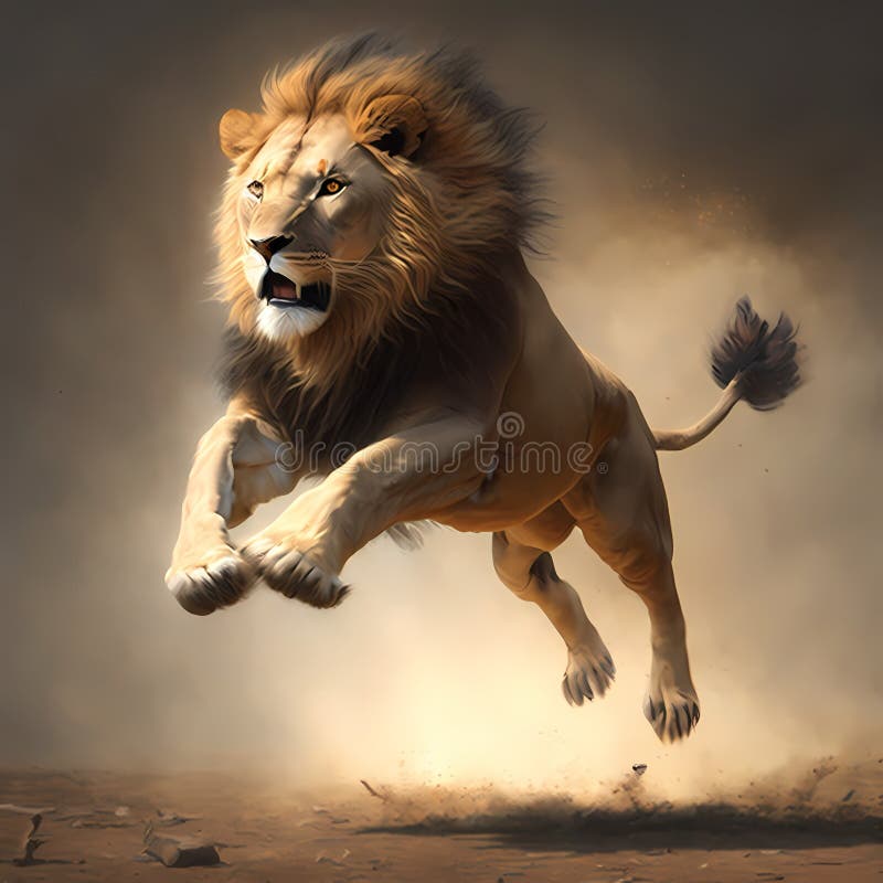 Lion in the Zoo Lion in the Wild Stock Illustration - Illustration of ...