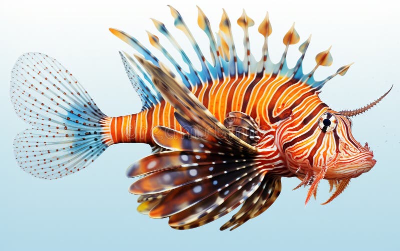 Lionfish - Isolated Vector Design Stock Illustration - Illustration of ...