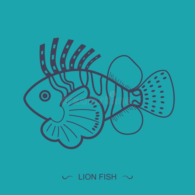 Lionfish. Vector Illustration Decorative Design Stock Vector ...
