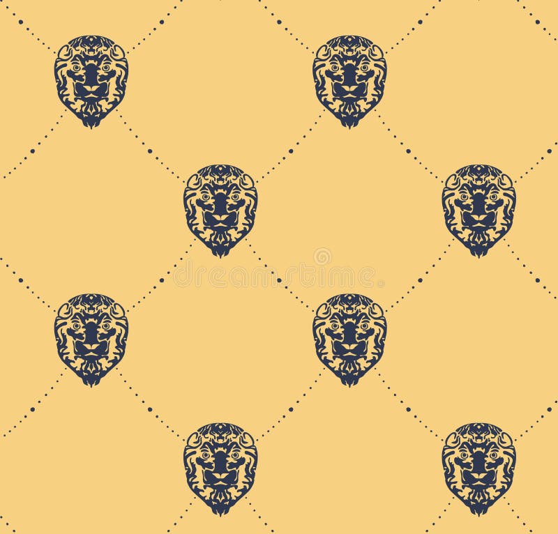 Lionpattern. stock vector. Illustration of face, black - 50657345