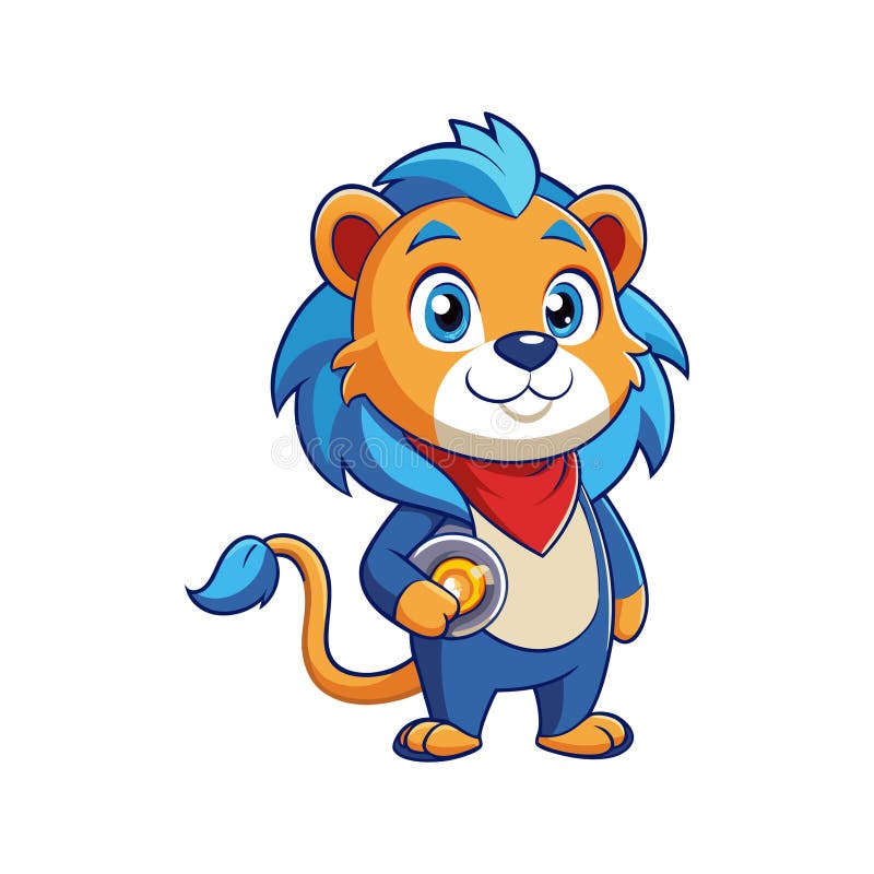 Lions Fun Experience in Mushroom Discovery Stock Image - Illustration ...