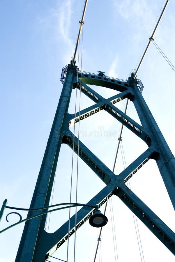 Lions Gate Bridge Construction Stock Photo - Image of construction ...