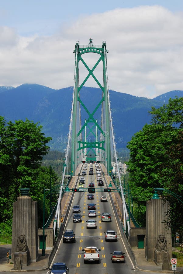 Lions Gate Bridge,Canada stock photo. Image of copy, cables - 16421896