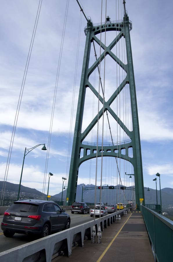 Lions Gate Bridge Vancouver Editorial Stock Photo - Image of tall ...