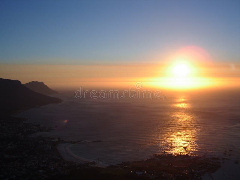 Lions head sunset 003 stock photo. Image of south, view - 5308984