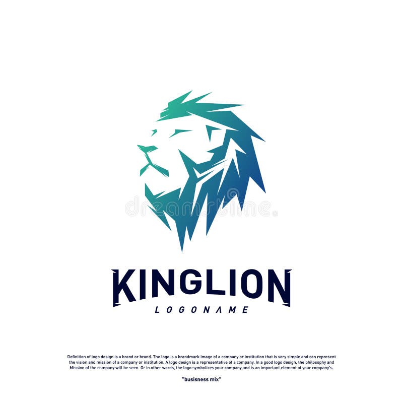 Lions Logo Design Concept. King Lions Logo Design Template Vector Stock ...