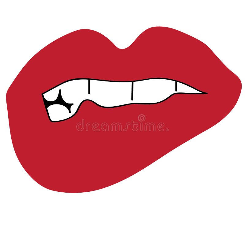 Biting Lips Silhouette Stock Illustrations – 23 Biting Lips Silhouette ...