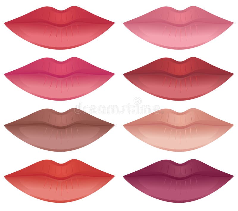 Mouth about a Variety of Colors Stock Vector - Illustration of style ...