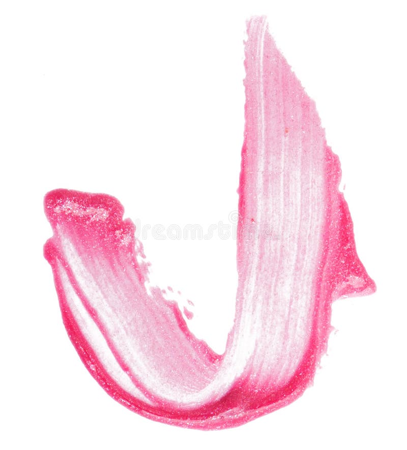 Lip Gloss Sample Isolated on White Stock Image - Image of closeup ...