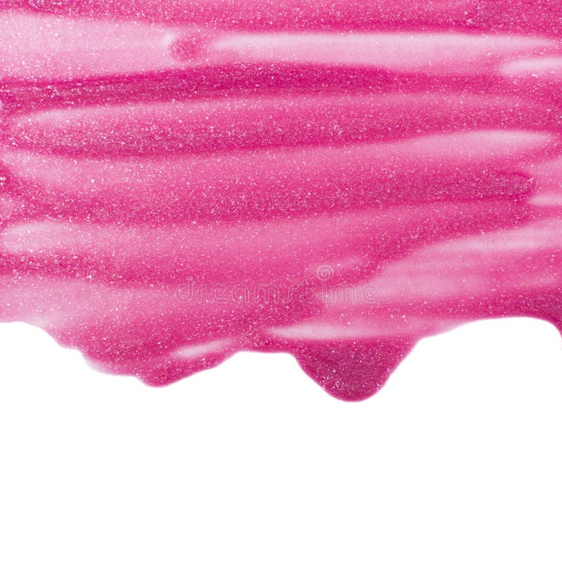 Lip Gloss Sample Isolated on White Stock Image - Image of beauty, color ...