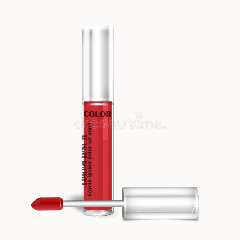 Lip Gloss Tube. Vector Illustration. EPS 10. Stock Vector ...