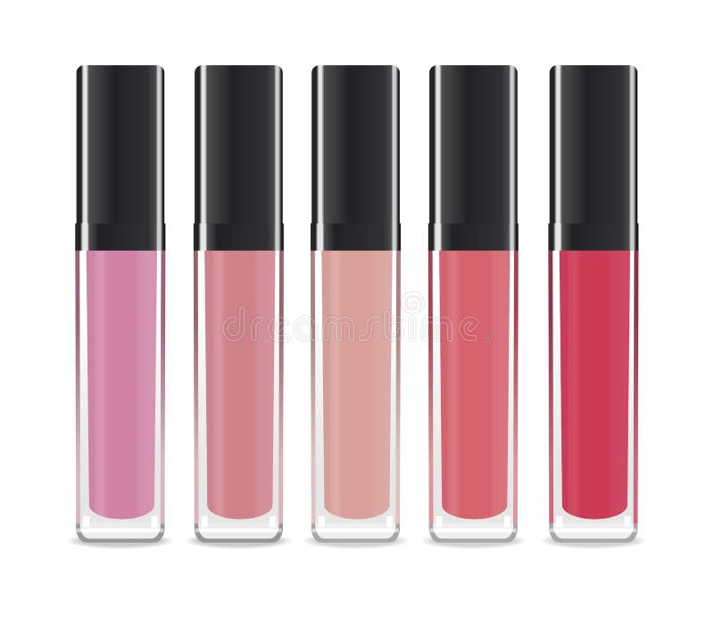 Lip gloss. Vector stock vector. Illustration of pencil - 57530763