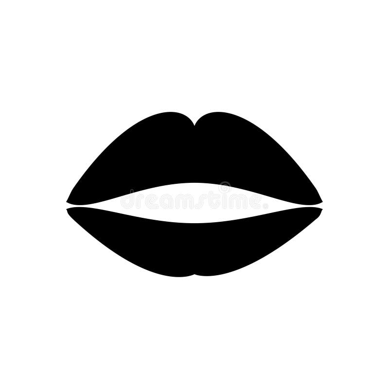 Lip Icon Flat Vector Template Design Trendy Stock Vector - Illustration of cosmetic, female ...