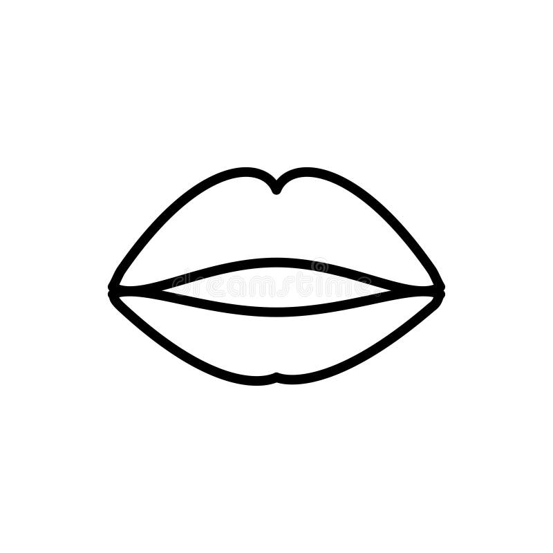 Lip Icon Flat Vector Template Design Trendy Stock Vector - Illustration ...