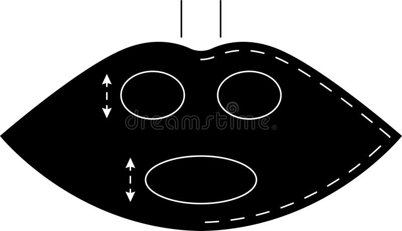 Lip Lifting Icons. Lips Lifting Vectors Contouring Stock Vector ...