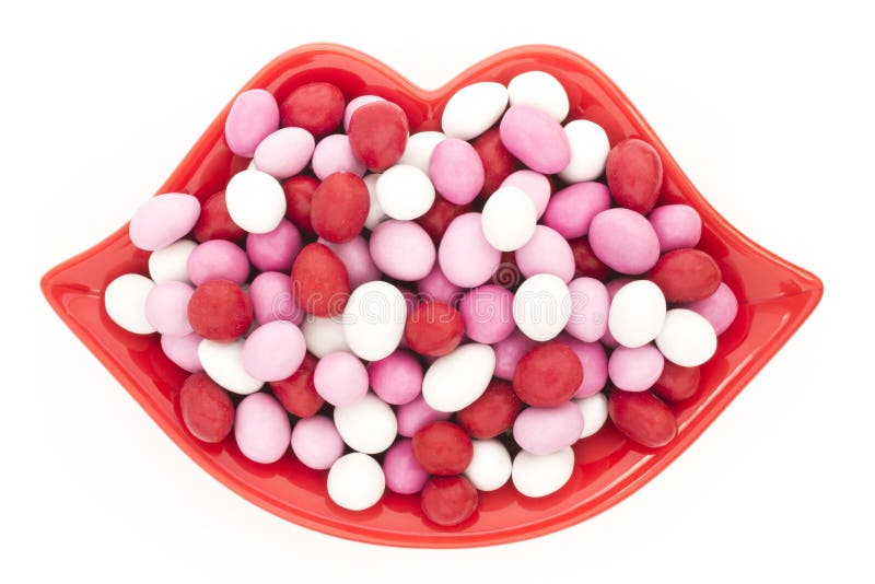 Lip Shaped Candy Dish stock photo. Image of romance, sweet - 29546582