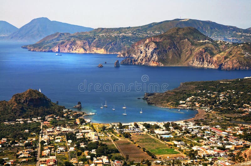 Lipari island stock photo. Image of cliff, rock, environment - 48351202