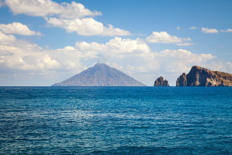 Volcano in Aeolian Islands stock image. Image of activity - 3227981