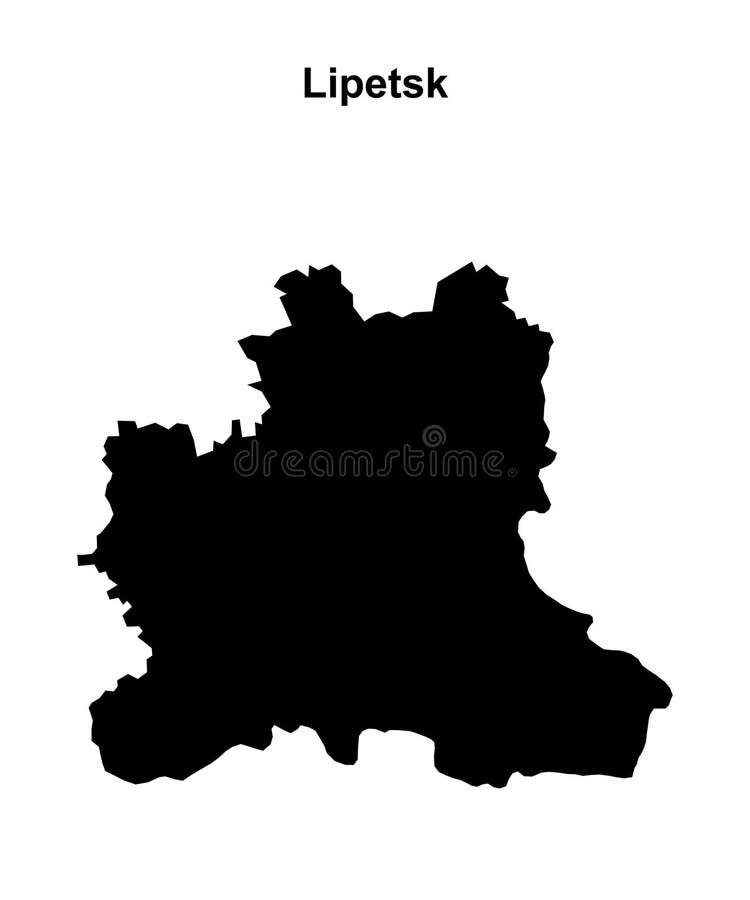 Lipetsk outline map stock vector. Illustration of region - 360651264
